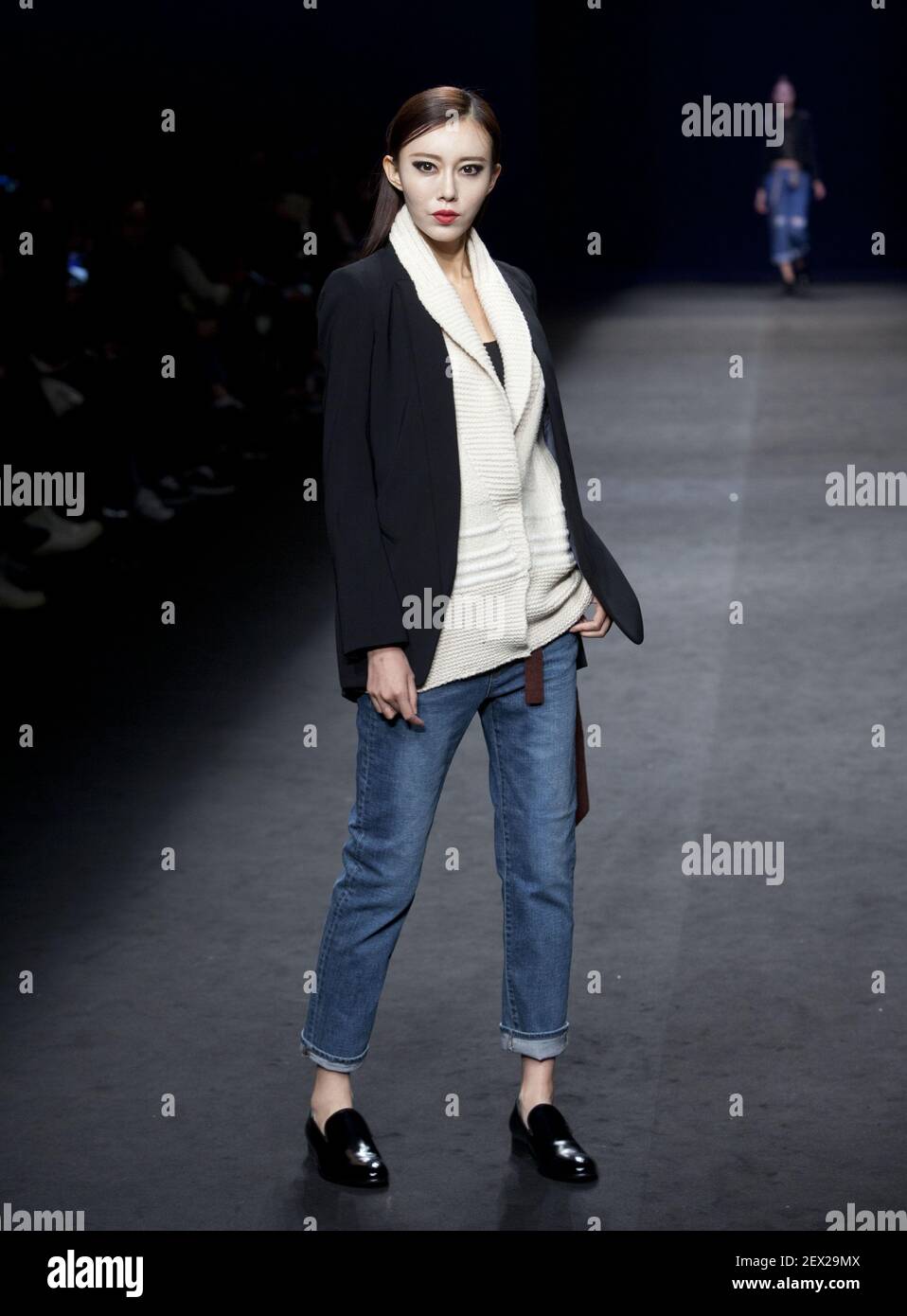 22 March 2015 - Seoul, South Korea - South Korean model on the runway ...