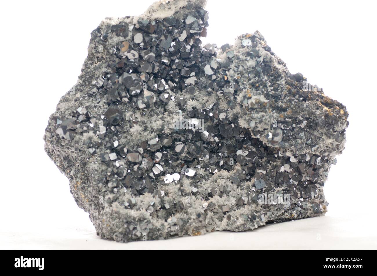 galena metallic ore mineral sample, a rare earth mineral Stock Photo ...