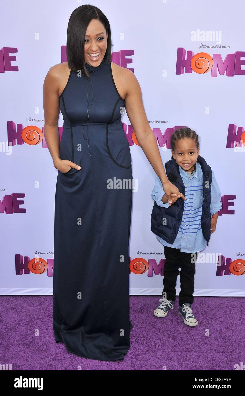 (L-R) Tia Mowrey & Cree Hardrict arrives at the "Home" Los Angeles ...