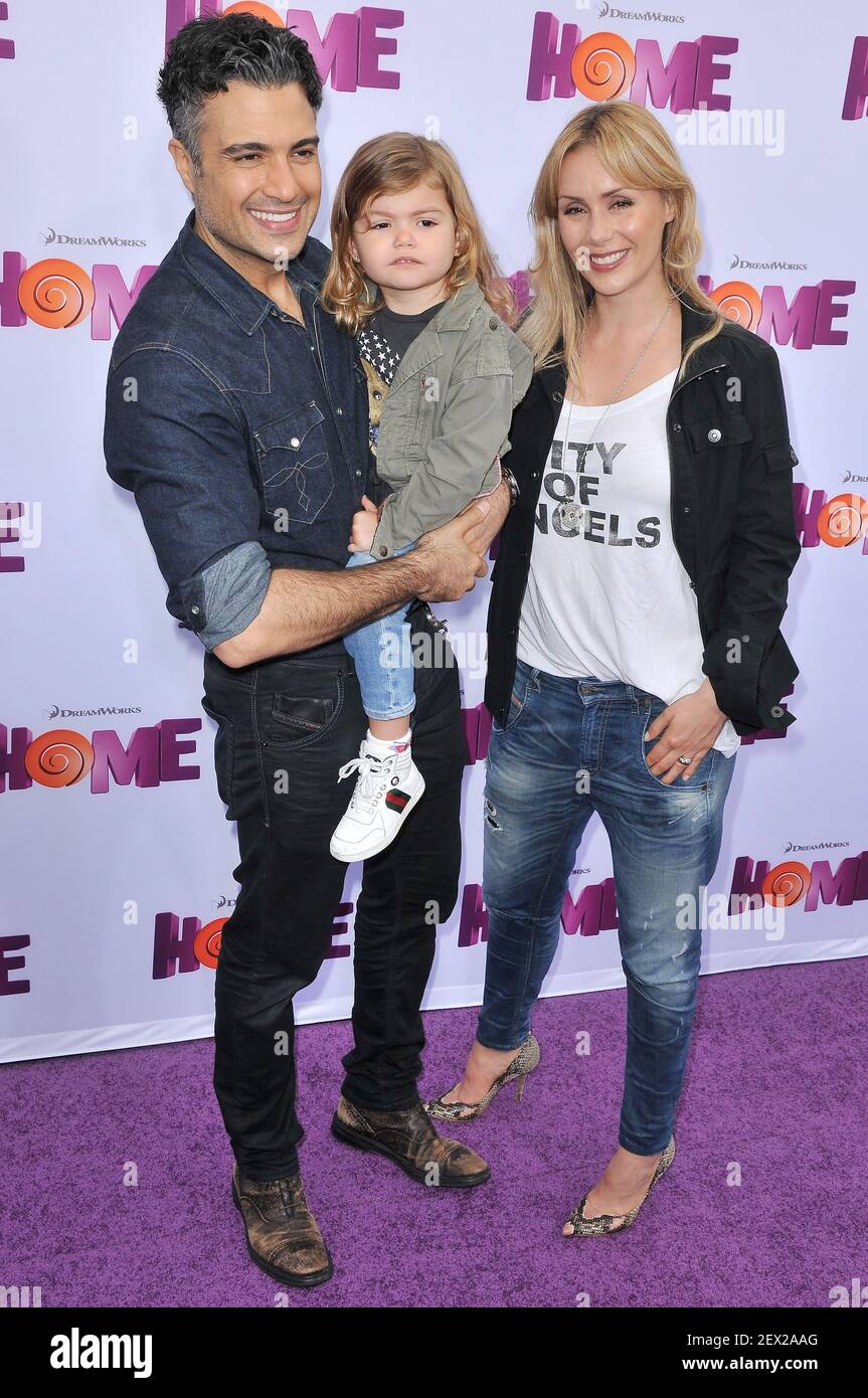 (L-R) Jaime Camil, Elena Camil & Heidi Balvanera arrives at the "Home ...