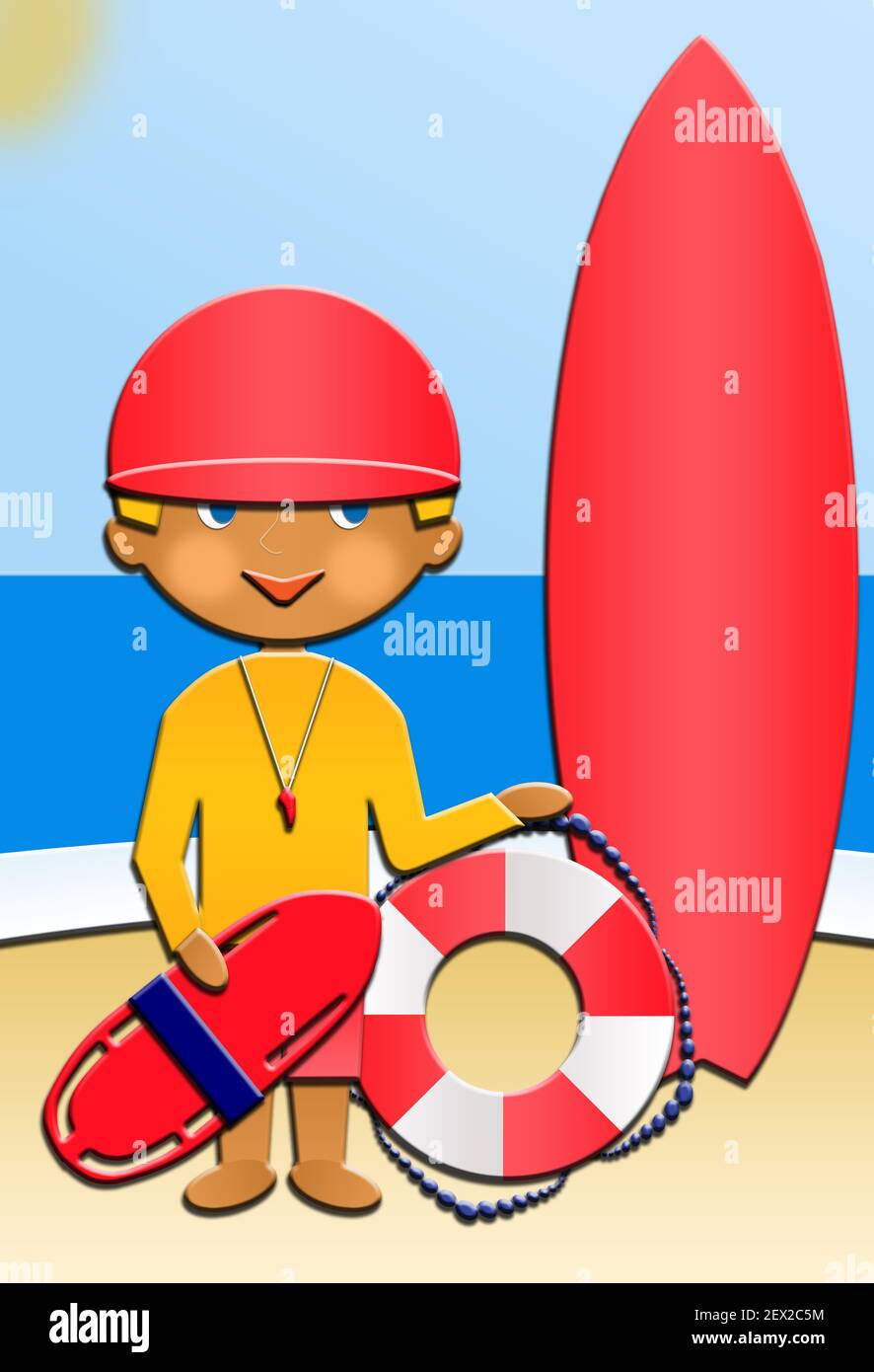 Cartoon Lifeguard Clipart
