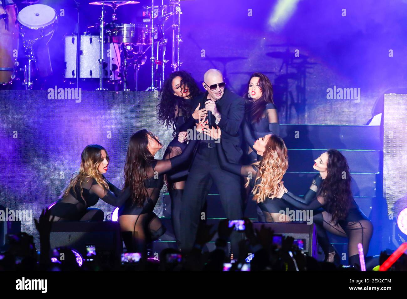 Pitbull at his Taipei concert in Taipei, Taiwan, China on 24th March ...