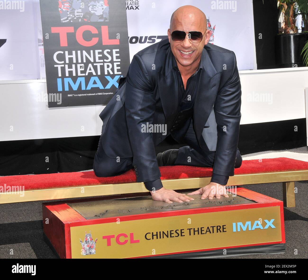 Vin Diesel at his Hand & Footprint Ceremony held at the TCL Chinese ...
