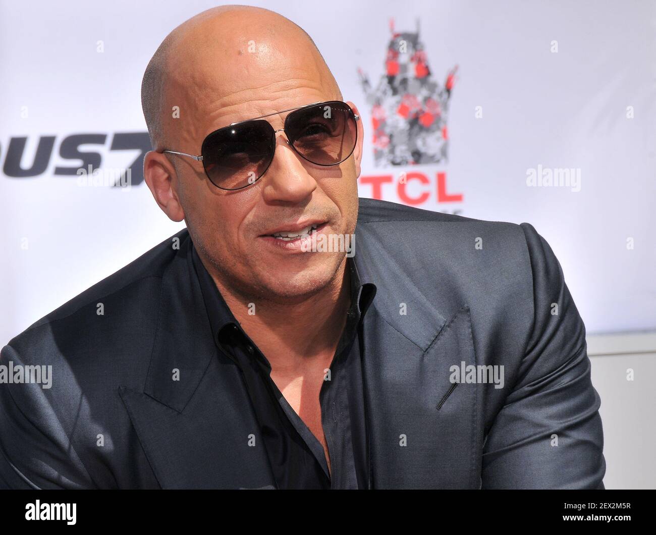 Vin Diesel at his Hand & Footprint Ceremony held at the TCL Chinese ...