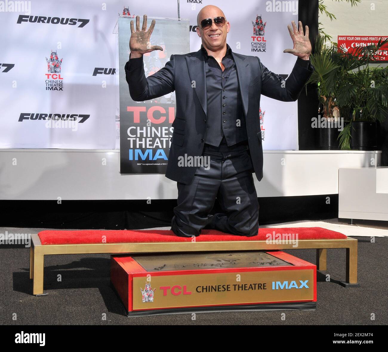 Vin Diesel at his Hand & Footprint Ceremony held at the TCL Chinese ...