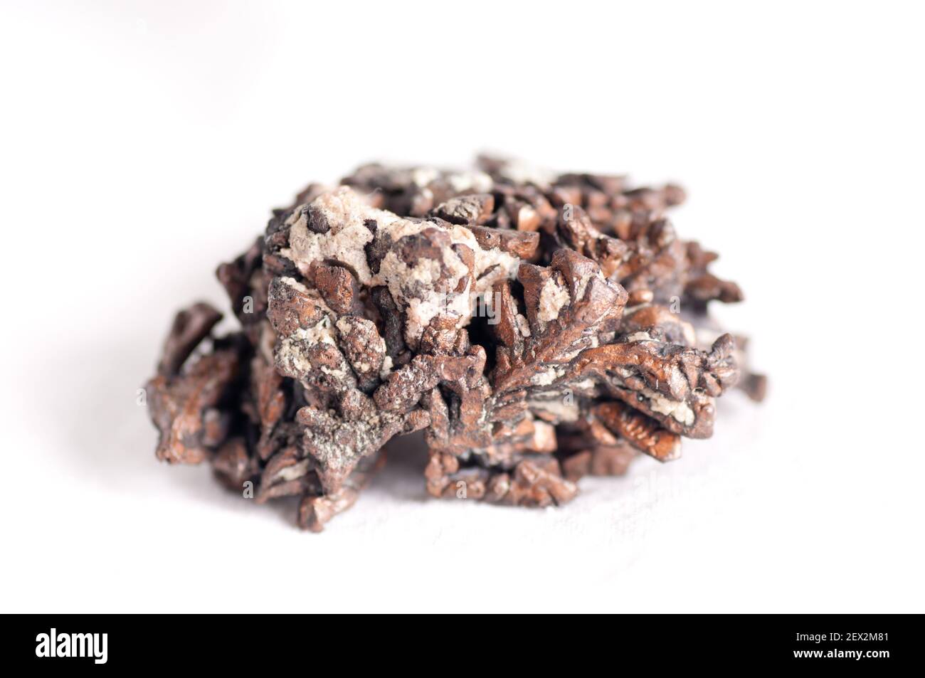 copper ore metal mineral sample used in manufacturing and jewelry Stock ...