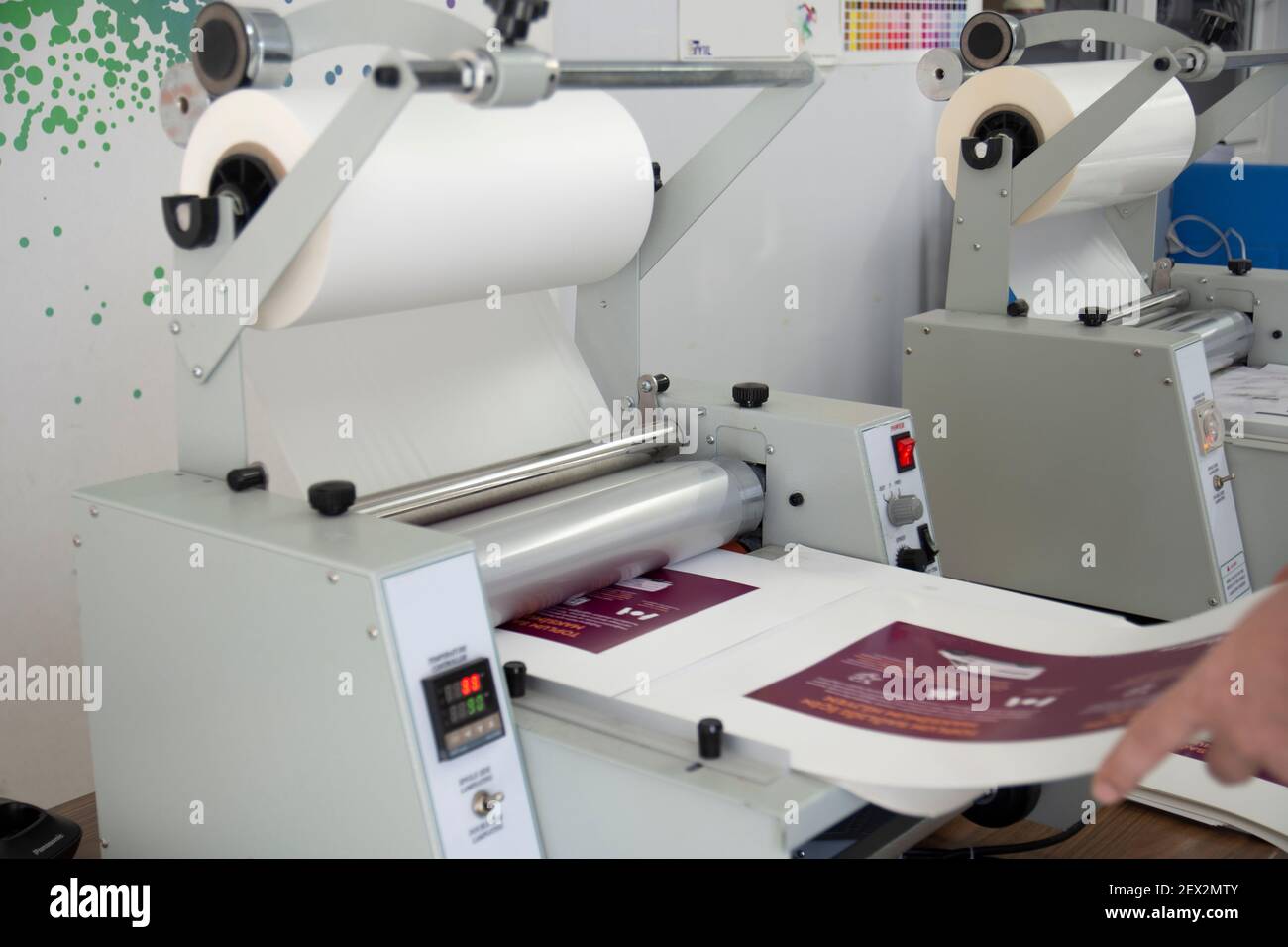 Film lamination machine hi-res stock photography and images - Alamy