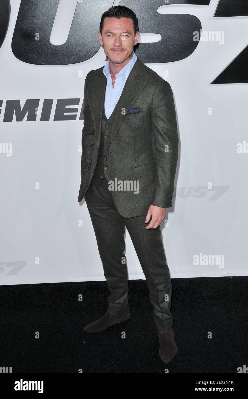 Luke Evans arrives at the "Furious 7" World Premiere held at the TCL ...