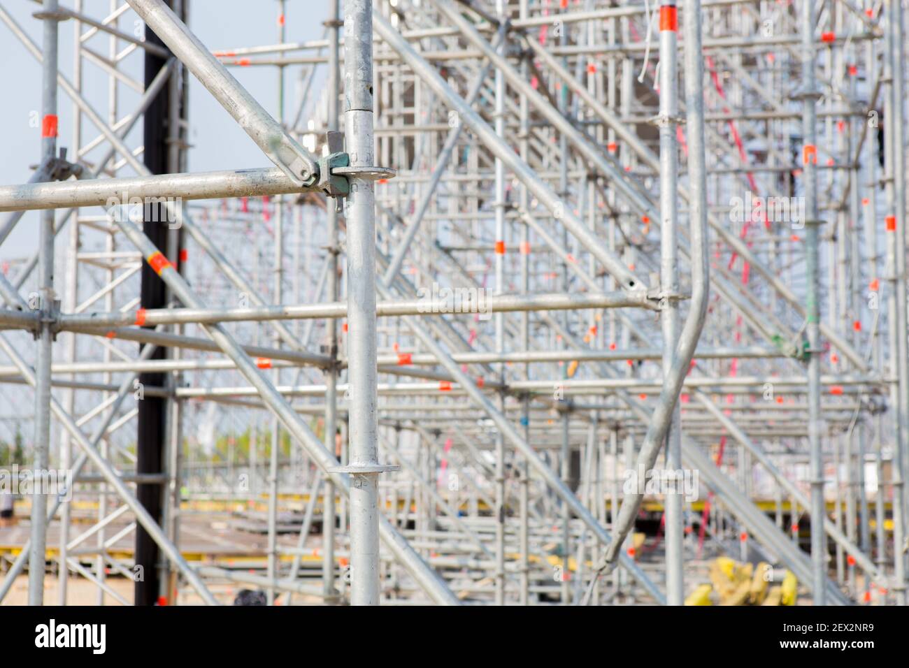 frame building construction from metal pipes Stock Photo - Alamy