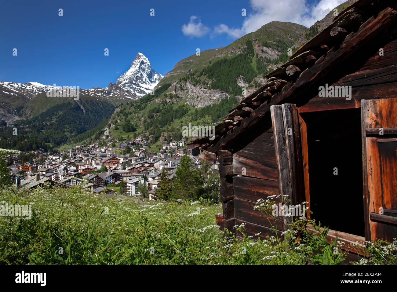 Matterhorn village hi-res stock photography and images - Alamy