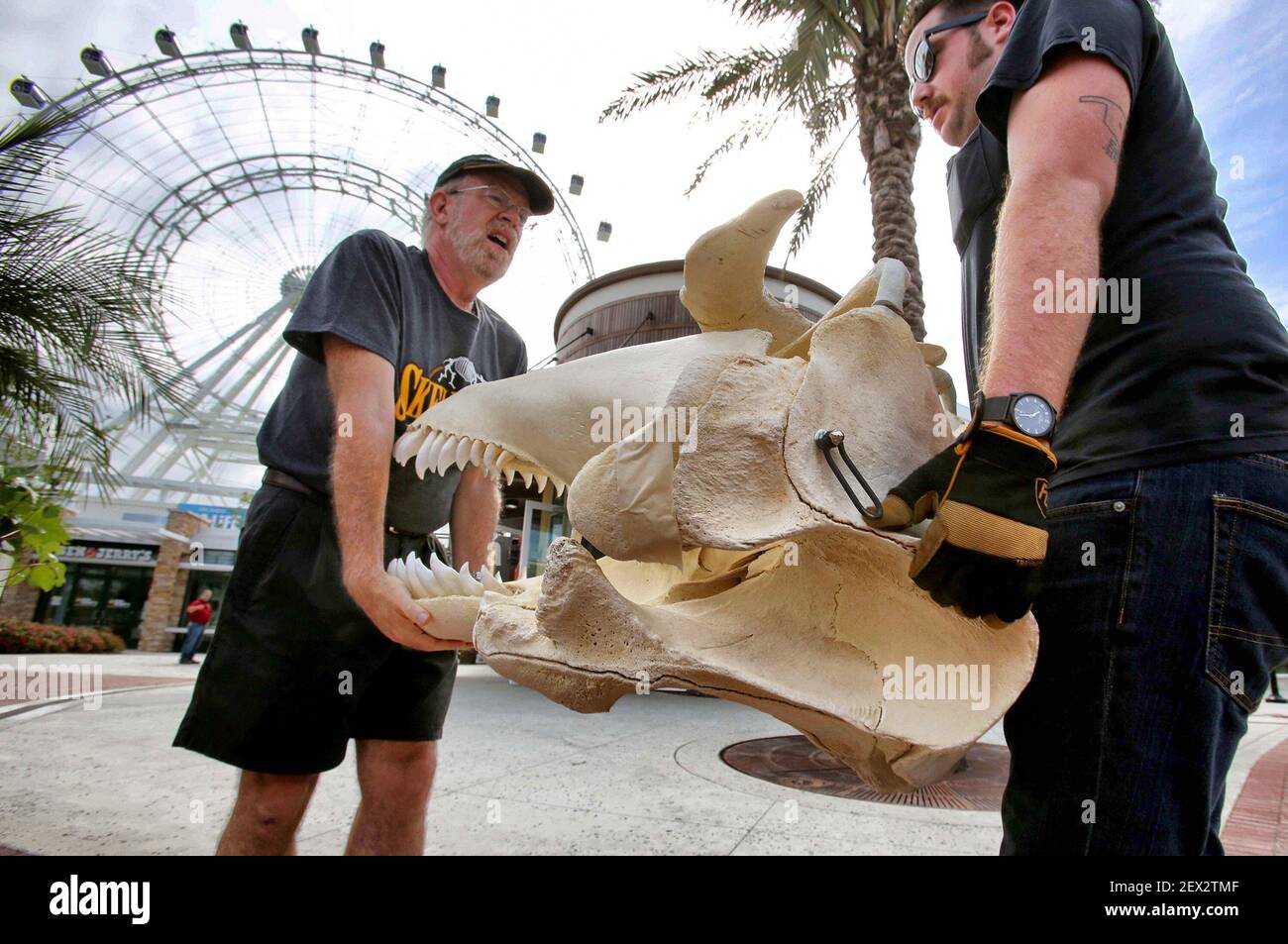 Exhibit executive director Mark Brisson and stagehand Joey Villemarette ...
