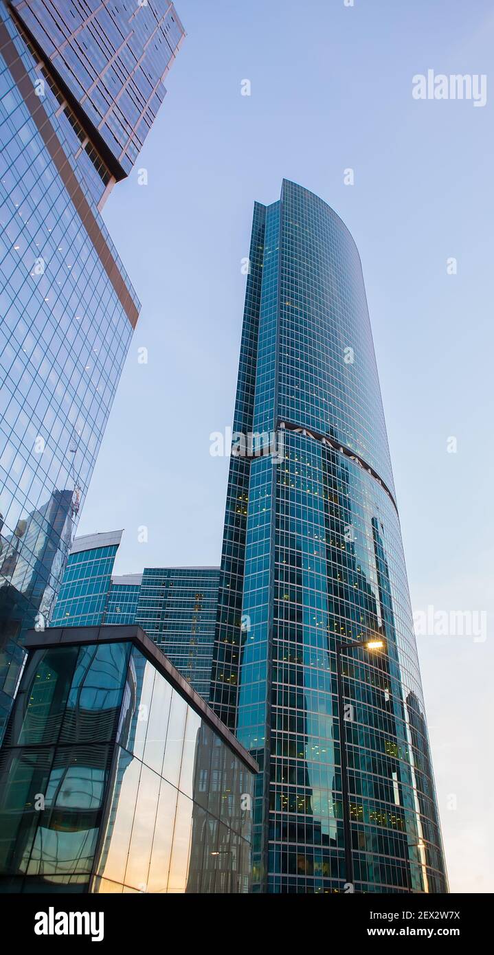 high buildings of modern business center Stock Photo - Alamy