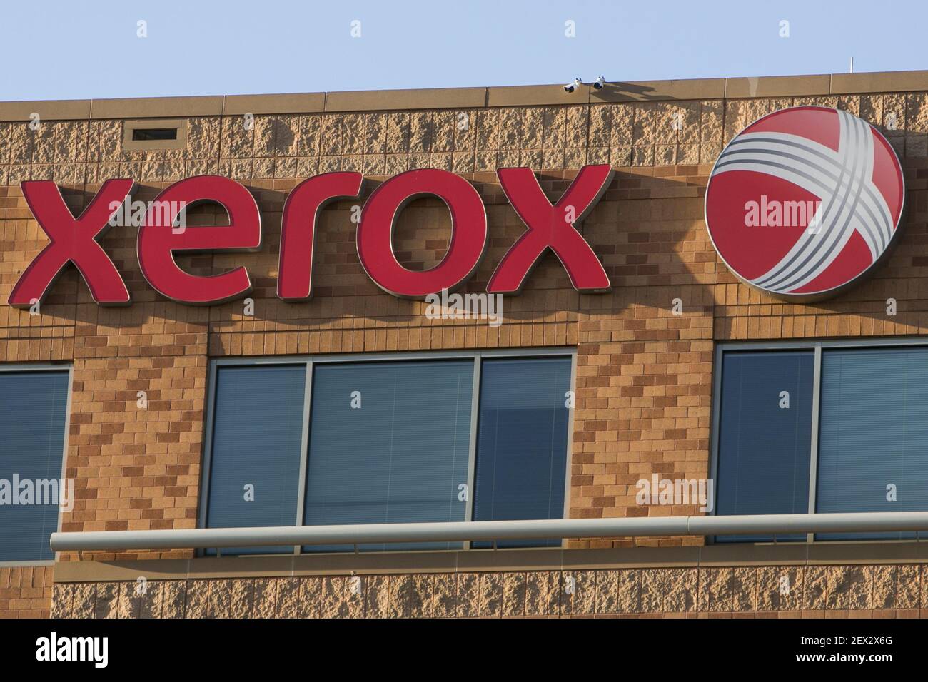 A logo sign outside a facility occupied by Xerox, in Germantown ...
