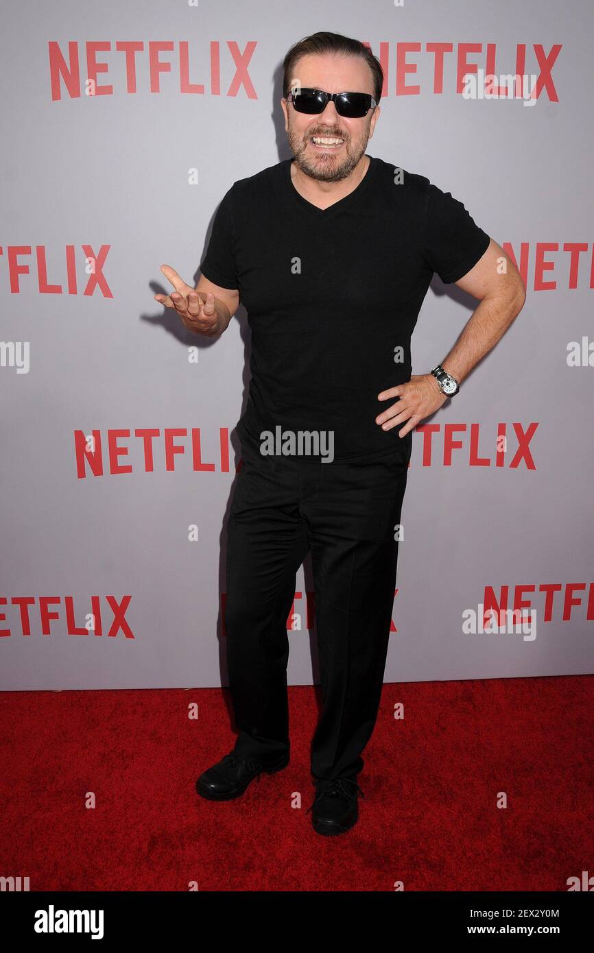8 April 2015 - Los Angeles, California - Ricky Gervais. Netflix "Derek ...