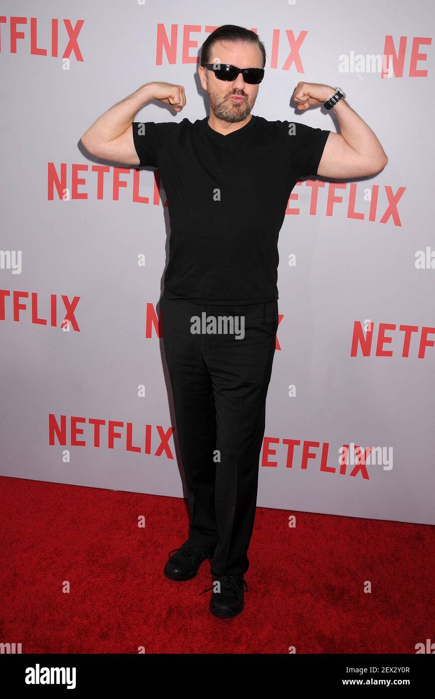 8 April 2015 - Los Angeles, California - Ricky Gervais. Netflix "Derek ...