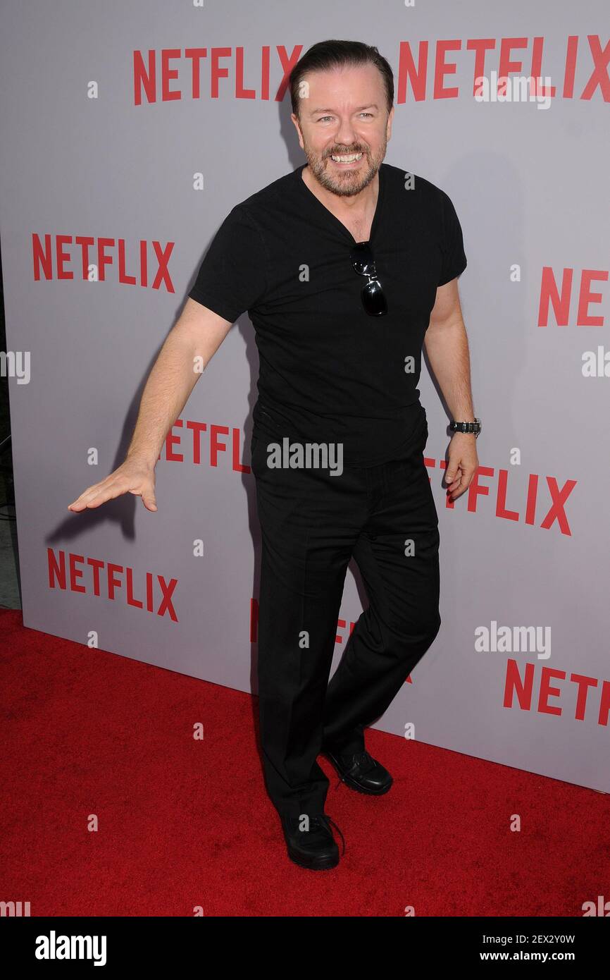 8 April 2015 - Los Angeles, California - Ricky Gervais. Netflix "Derek ...