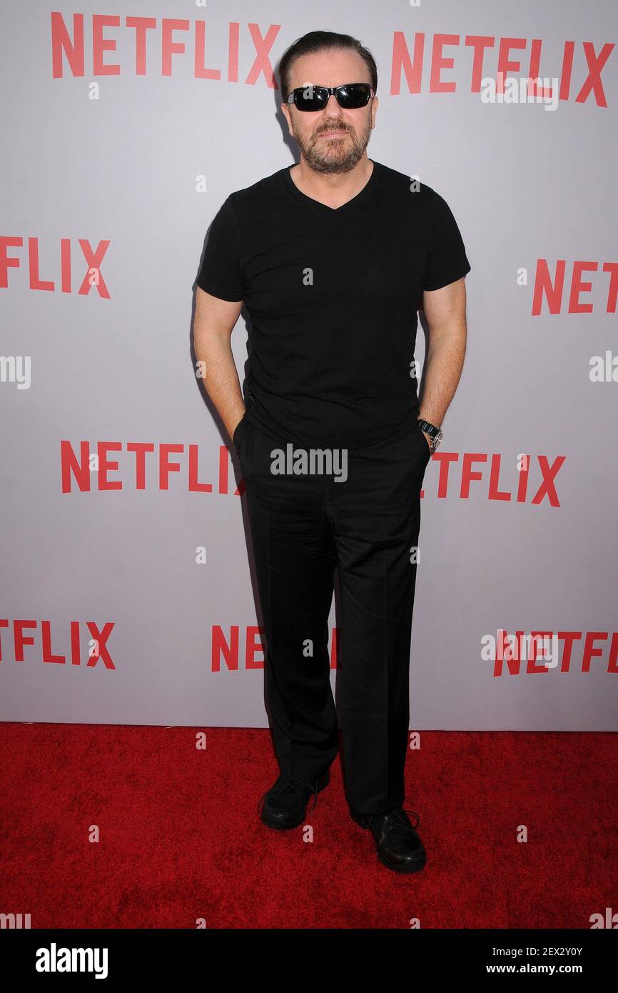 8 April 2015 - Los Angeles, California - Ricky Gervais. Netflix "Derek ...