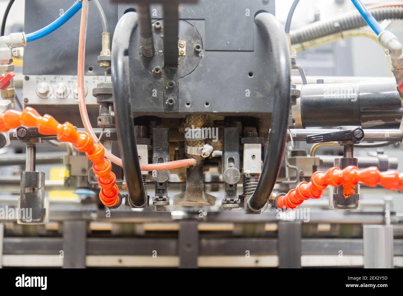 sheet feeding of offset printing machine Stock Photo - Alamy