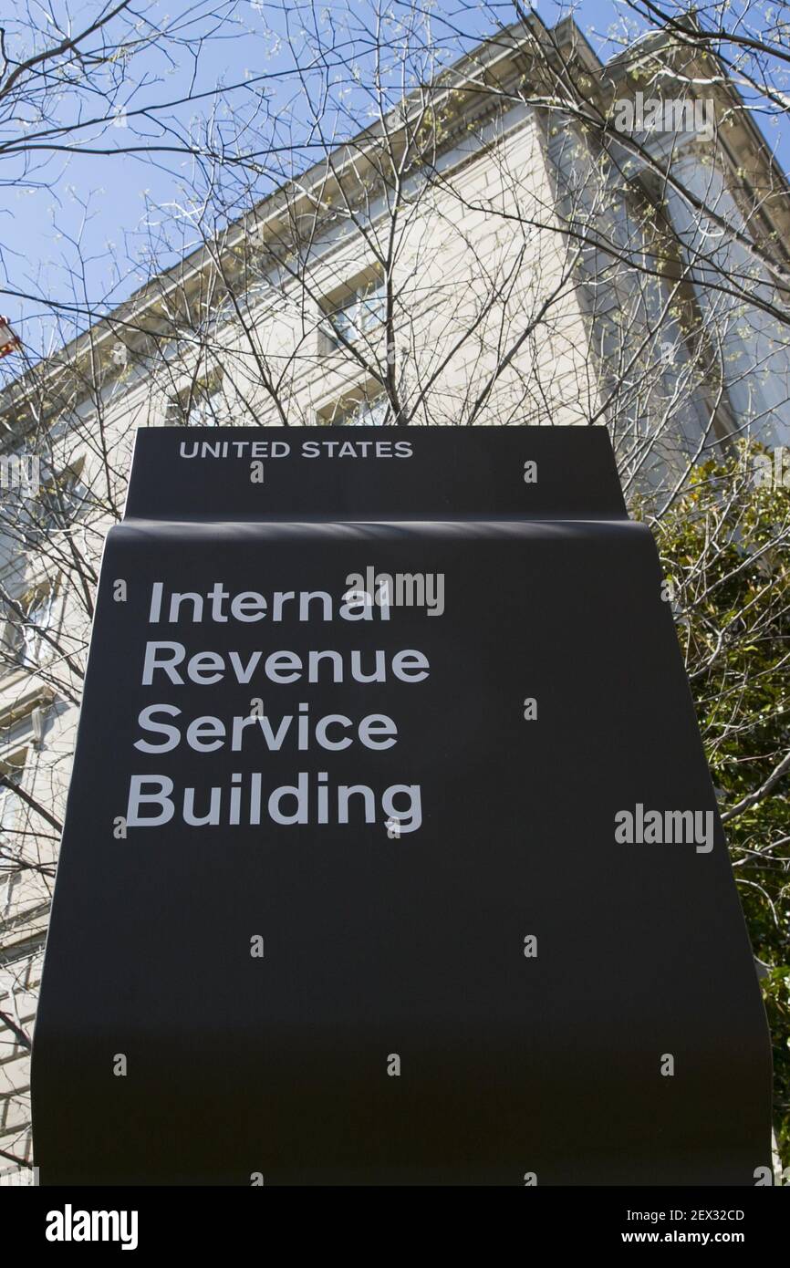 An exterior view of the Internal Revenue Service (IRS) headquarters ...