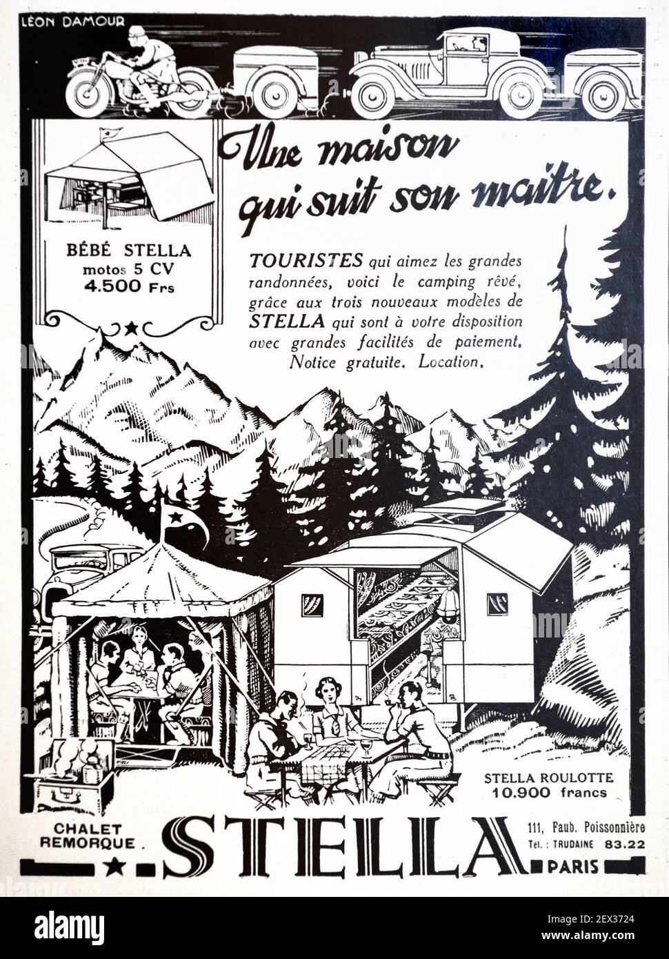 Vintage Advert, Advertisement or Publity for Early Trailer Tent ...