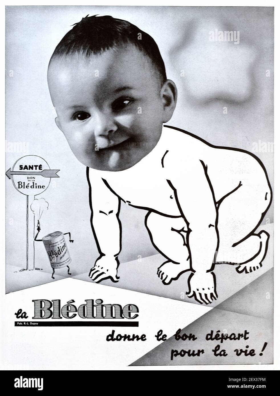 Vintage Advert, Advertisement or Publicity for Blédine Baby Food ...