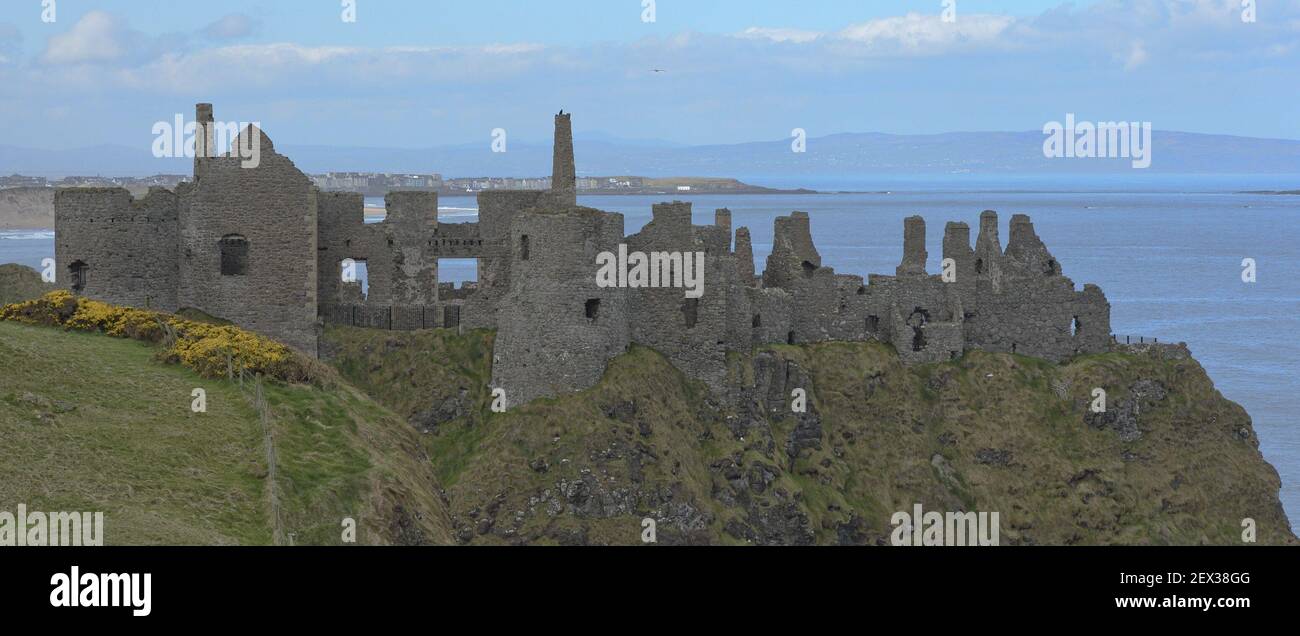 A view of the Dunluce Castle, Northern Ireland, one of the Game of ...