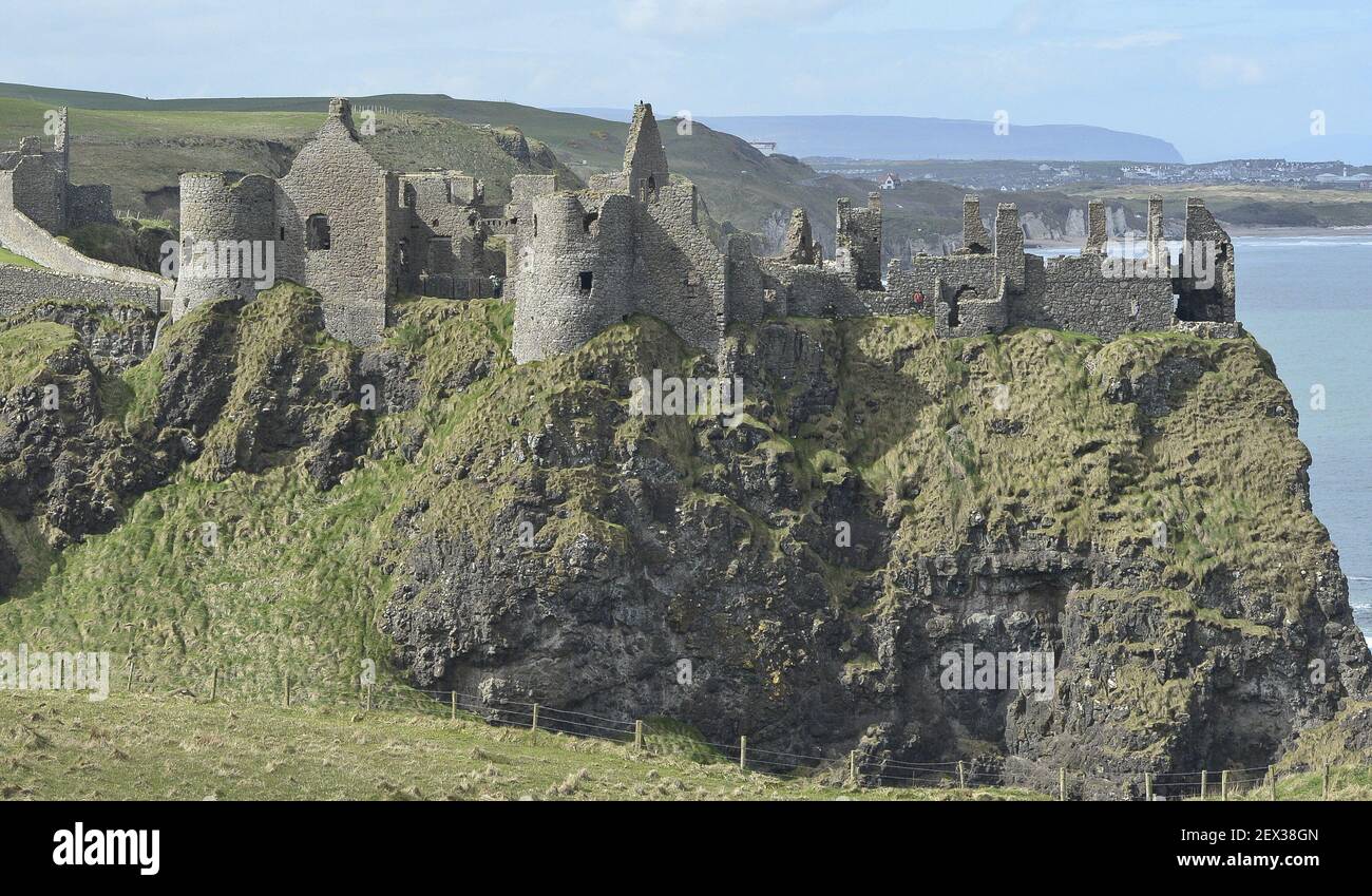 A view of the Dunluce Castle, Northern Ireland, one of the Game of ...