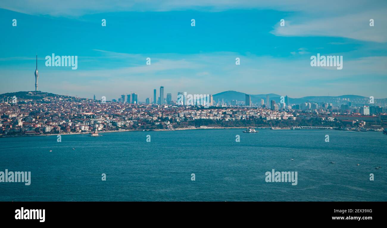 Istanbul, Turkey - February 2, 2021 - beautiful panoramic aerial view ...