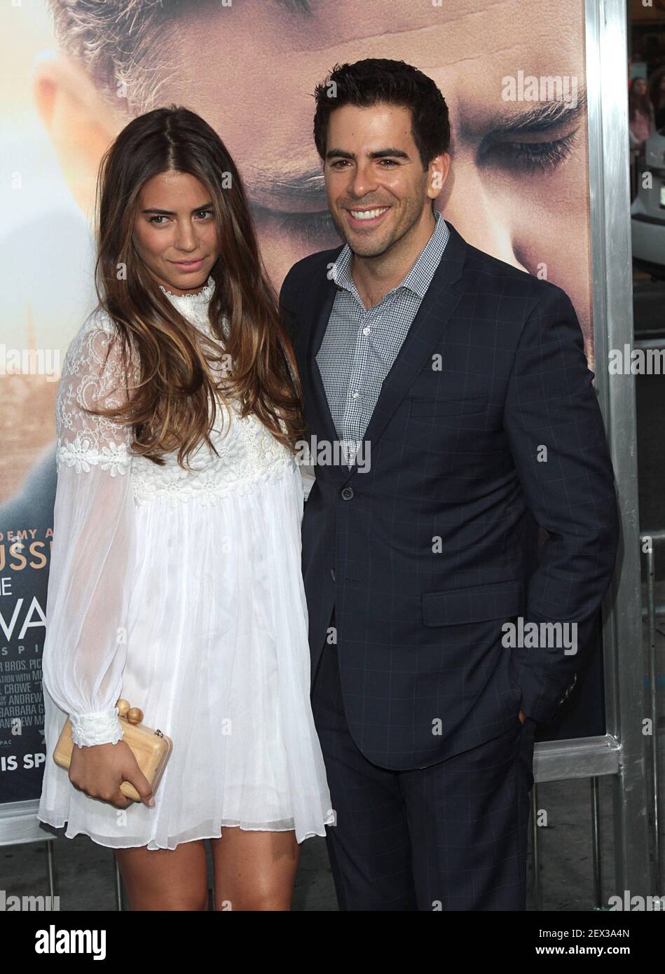 Eli Roth, Lorenza Izzo attends The Premiere of "The Water Diviner" held ...