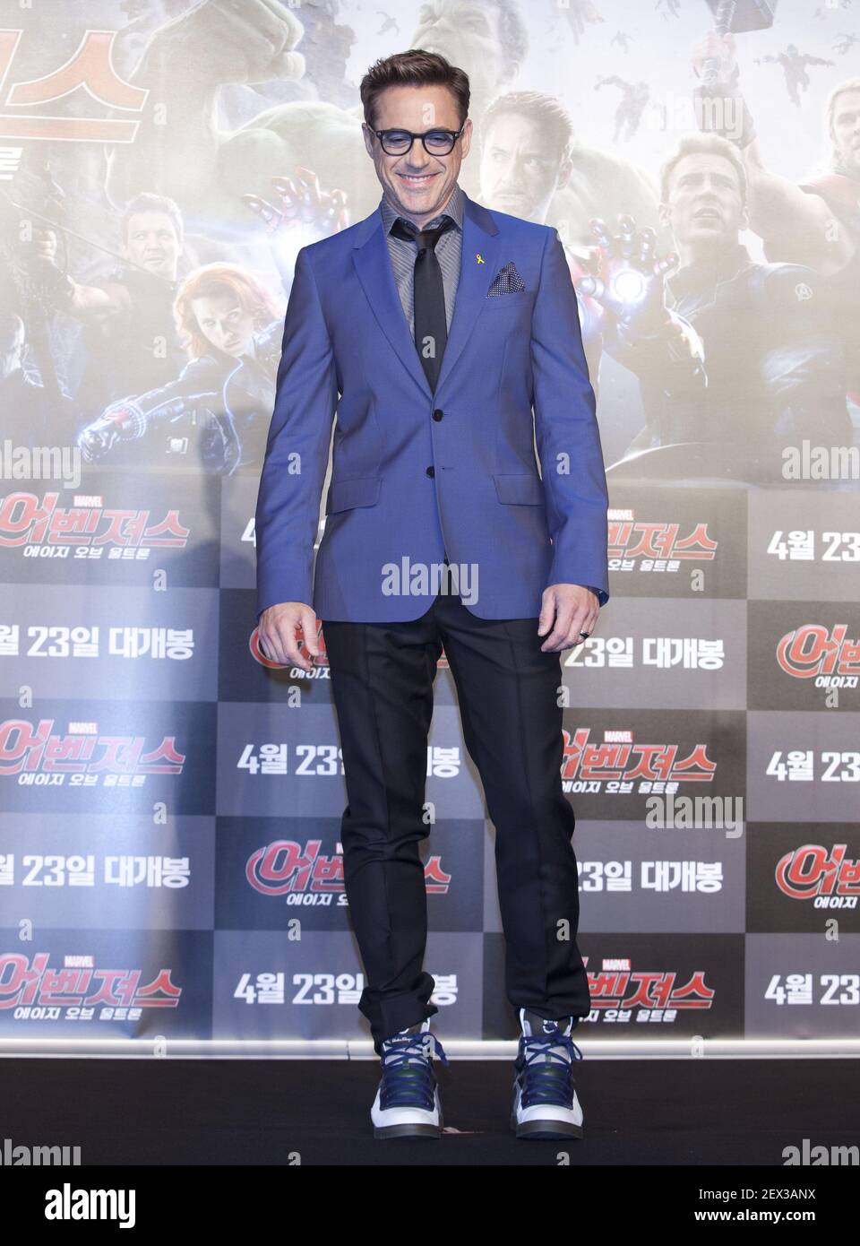 17 April 2015 - Seoul, South Korea : (L to R) Actor Robert Dawney Jr ...