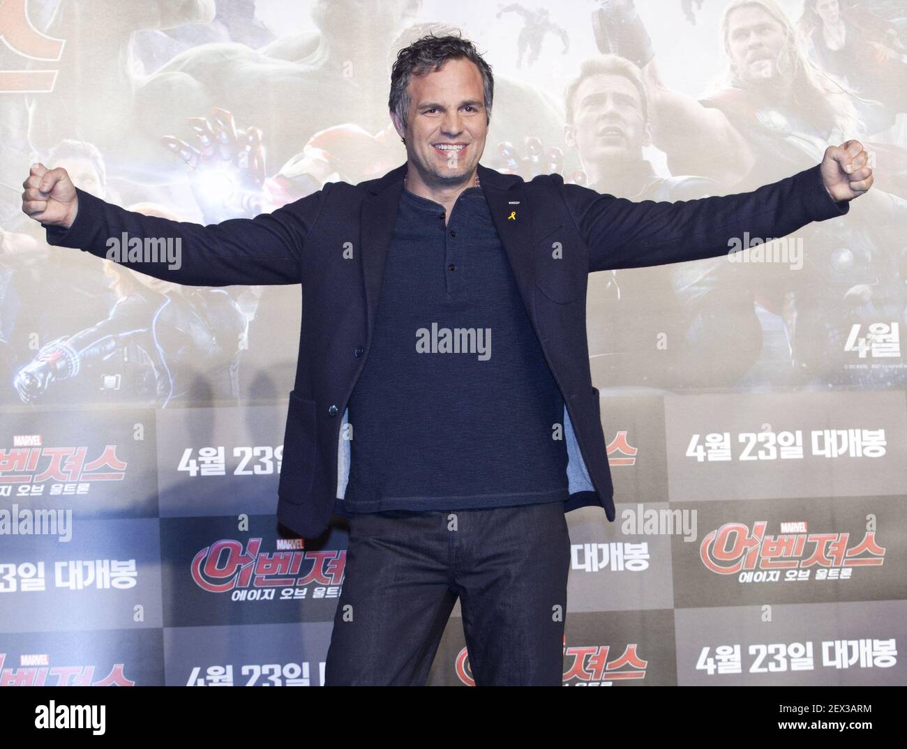 17 April 2015 - Seoul, South Korea : (L to R) Actor Robert Dawney Jr ...