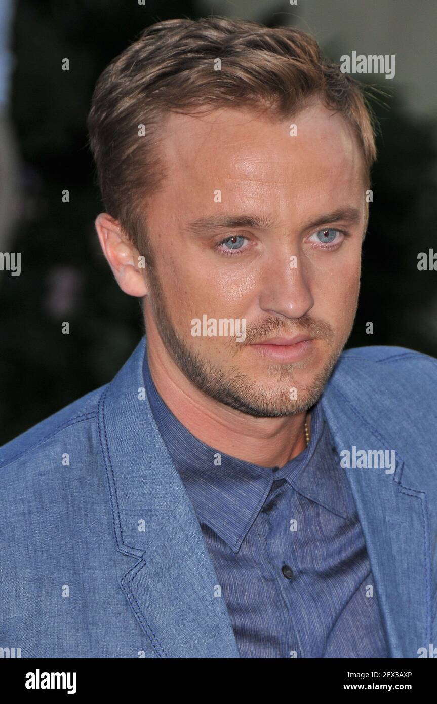 Tom Felton arrives at the Burberry "London In Los Angeles" Event held ...