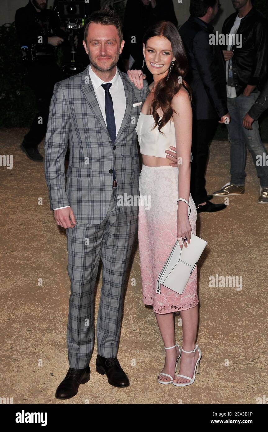 (L-R) Chris Hardwick and Lydia Hearst arrives at the Burberry "London ...