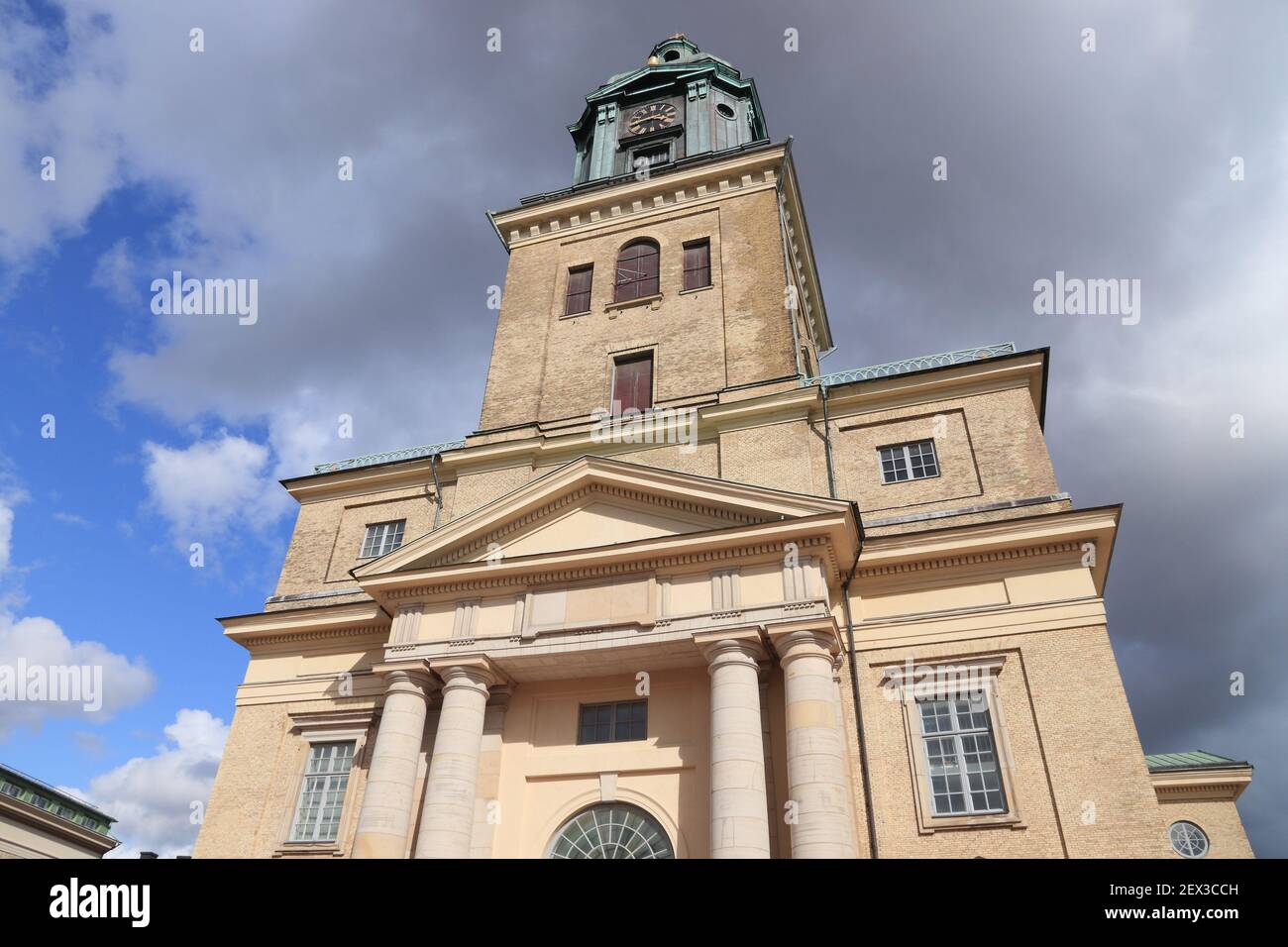 Gothenburg city in Sweden. Classical style Cathedral (Domkyrkan Stock ...