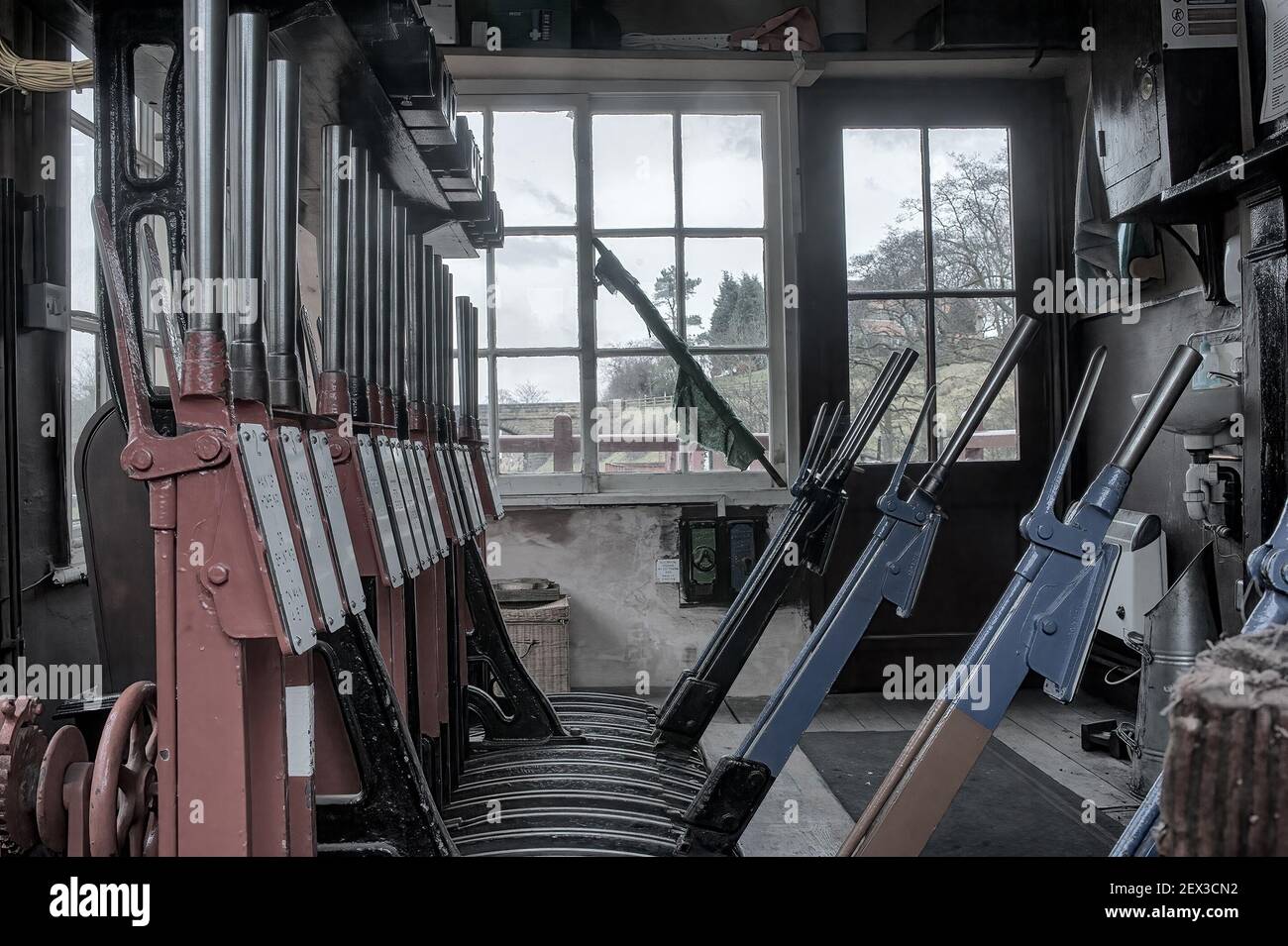 Signal box with signals hi-res stock photography and images - Alamy