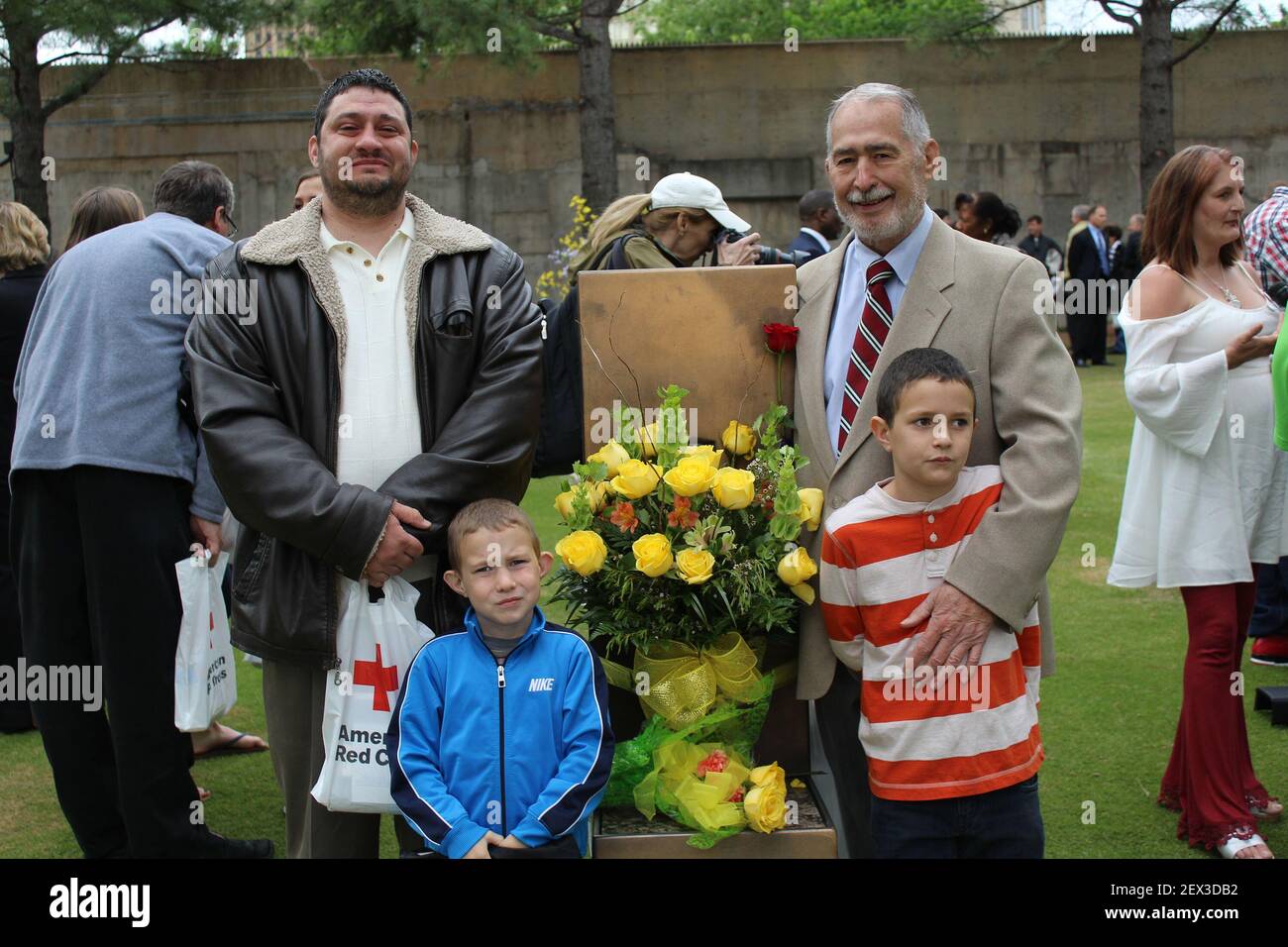 Russ Neasbitt, left, with his two sons Isaac, 5, and Noah, 7, in the ...