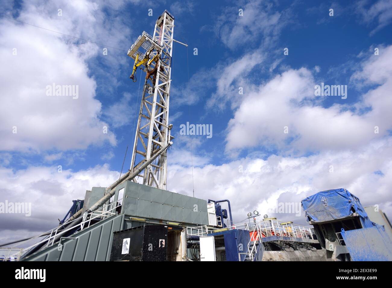 The Ensign 136 drilling rig on the Jonah Field, in Sublette County, Wyo ...