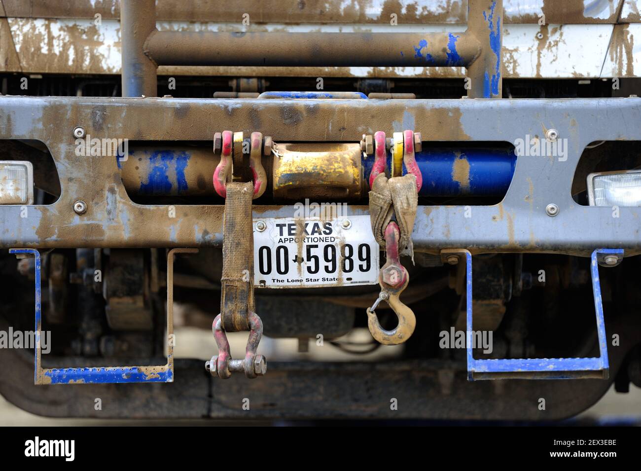 Schlumberger trucks with 2000 horsepower pumps direct water, sand and ...