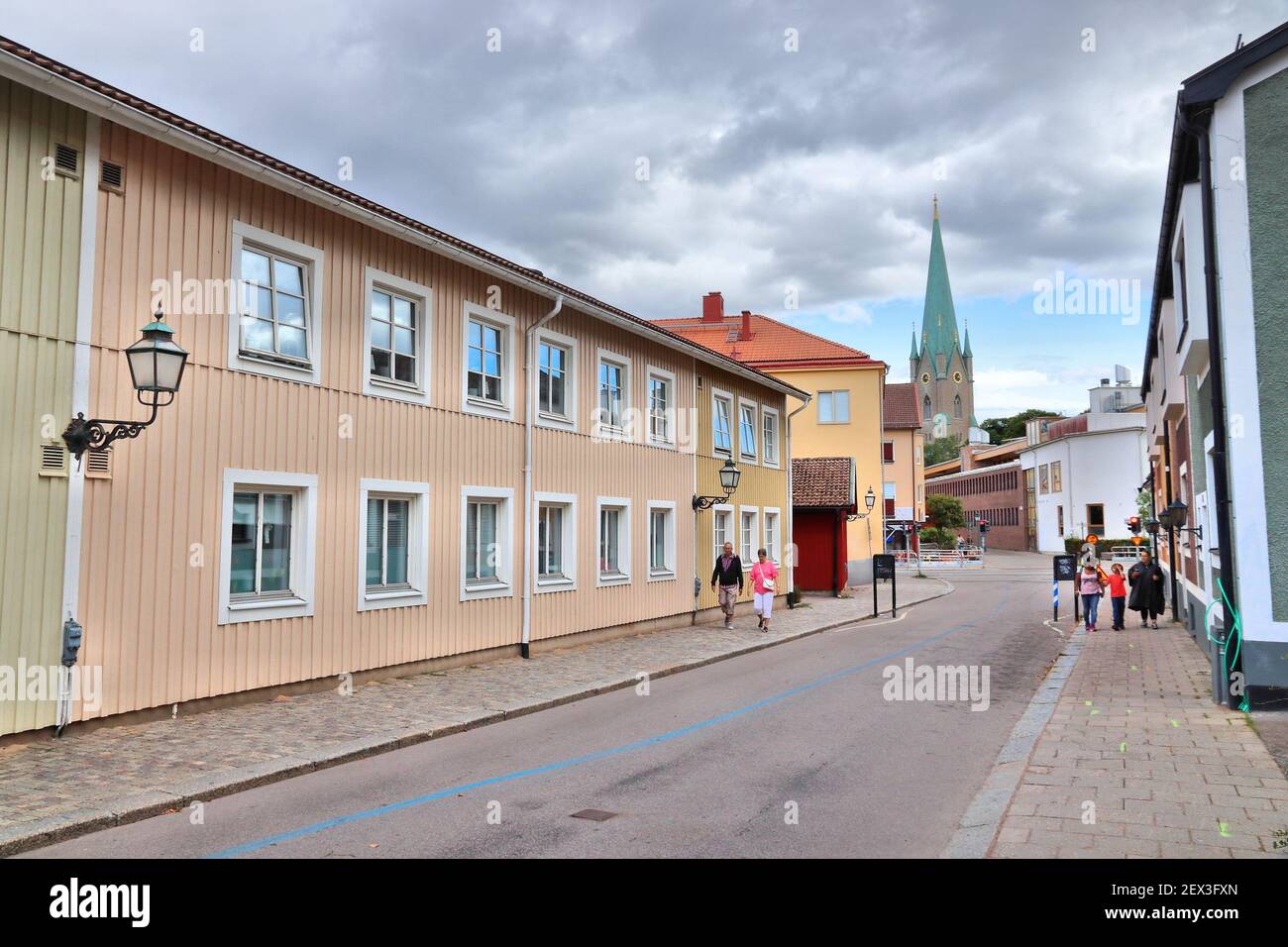 LINKOPING, SWEDEN - AUGUST 25, 2018: Old architecture of ...