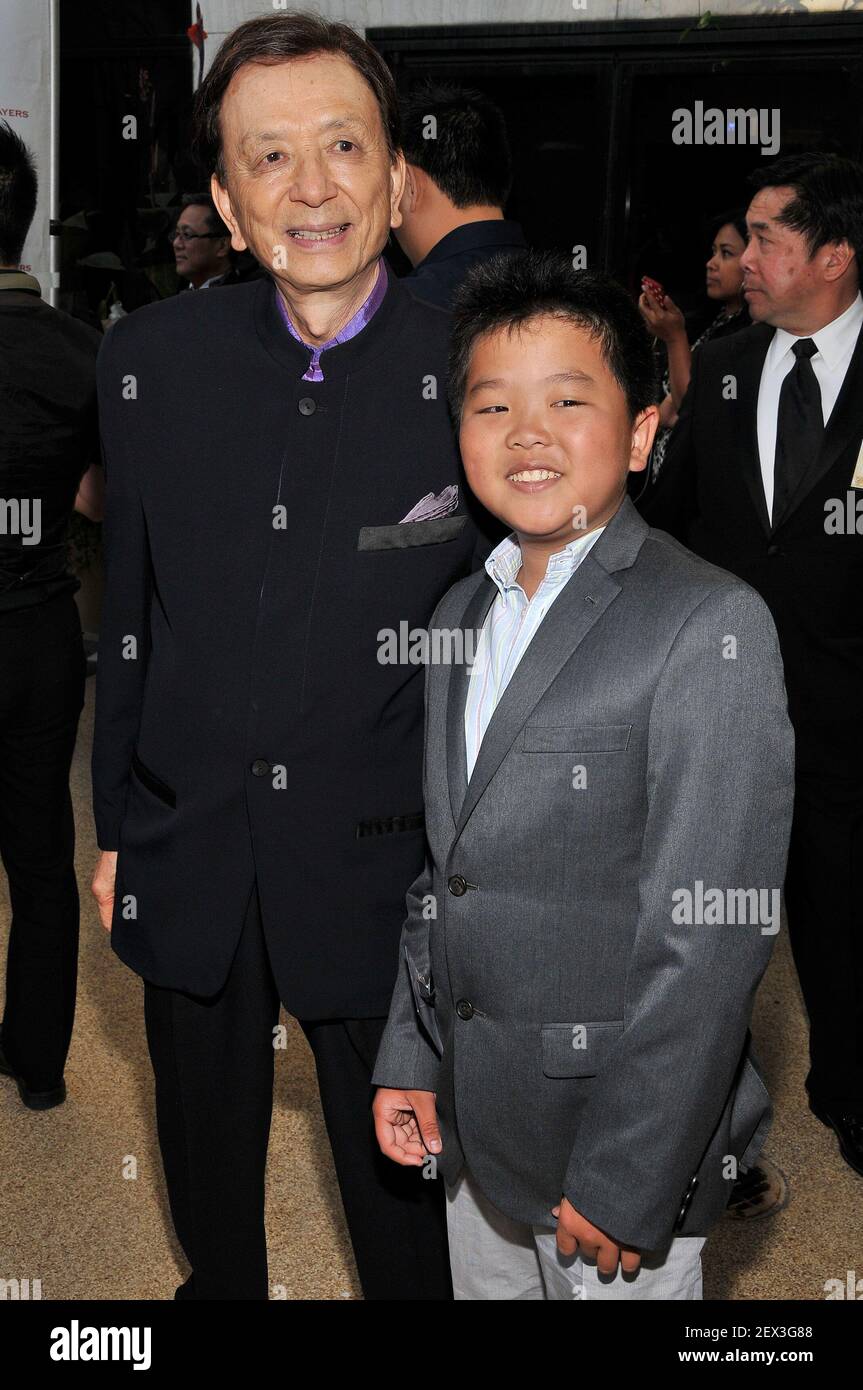 (L-R) James Hong and Hudson Yang arrives at the East West Players ...