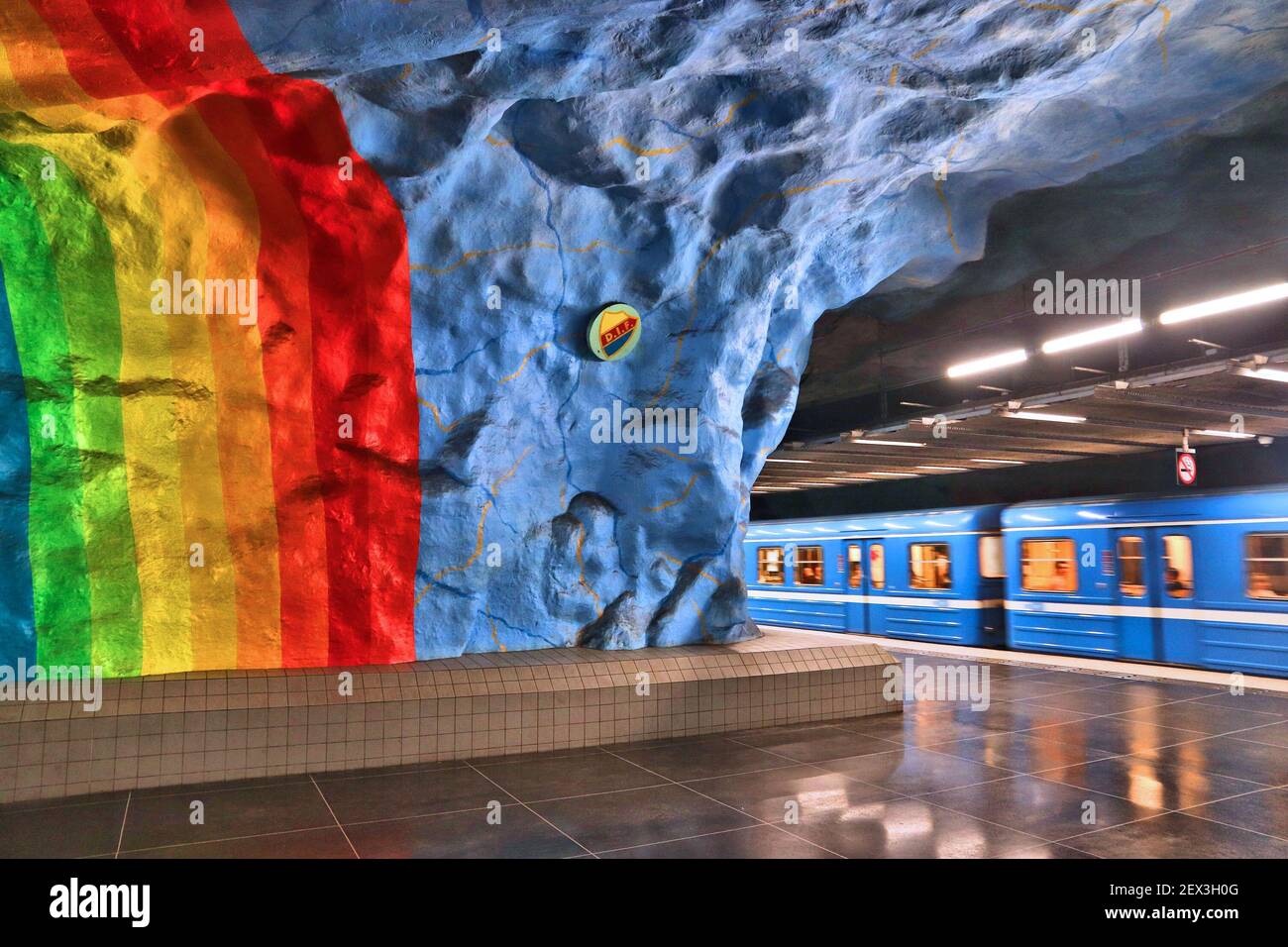 STOCKHOLM, SWEDEN - AUGUST 24, 2018: Stockholm metro (T-bana ...