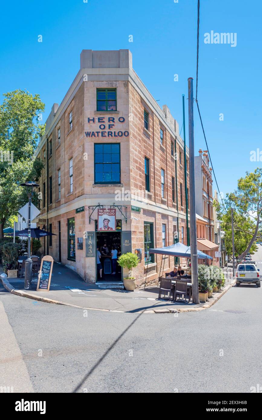 Built in 1843-44 The Hero of Waterloo Hotel in Millers Point is one of ...