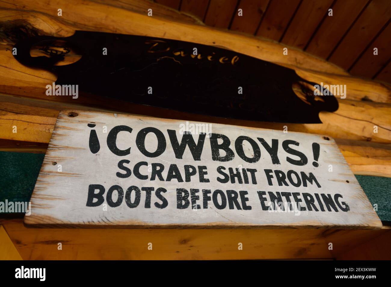 Signs pictured outside the entrance to the Daniel Junction Foodmart ...