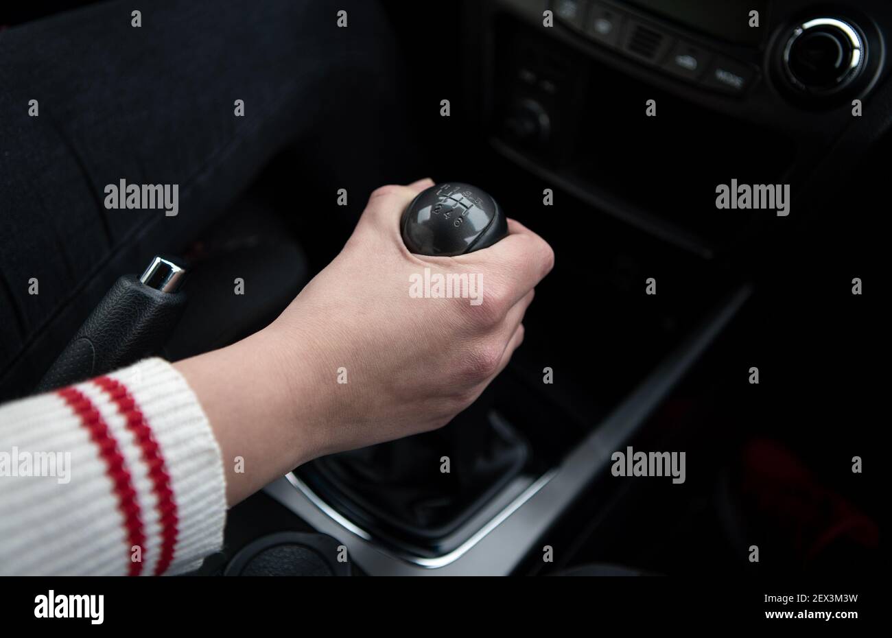 Woman stick shift car hi-res stock photography and images - Alamy