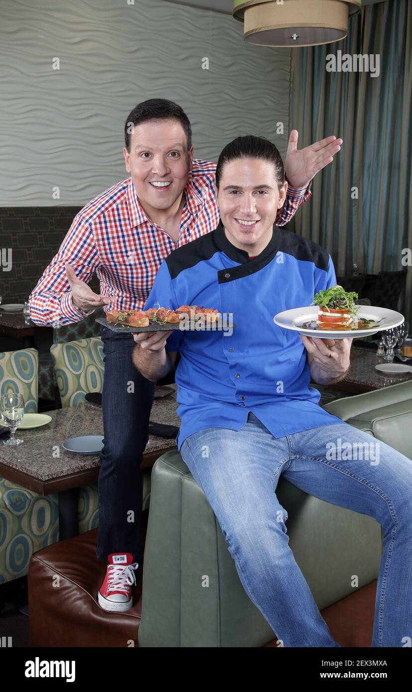 MIAMI, FLORIDA - APRIL 24: Raul Gonzalez and Chef James Tahhan are seen ...