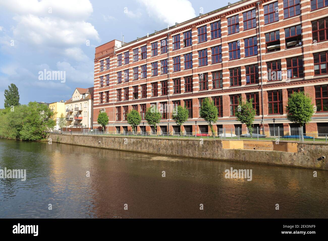 Plagwitz factory district in Leipzig city in Saxony, Germany. Former ...