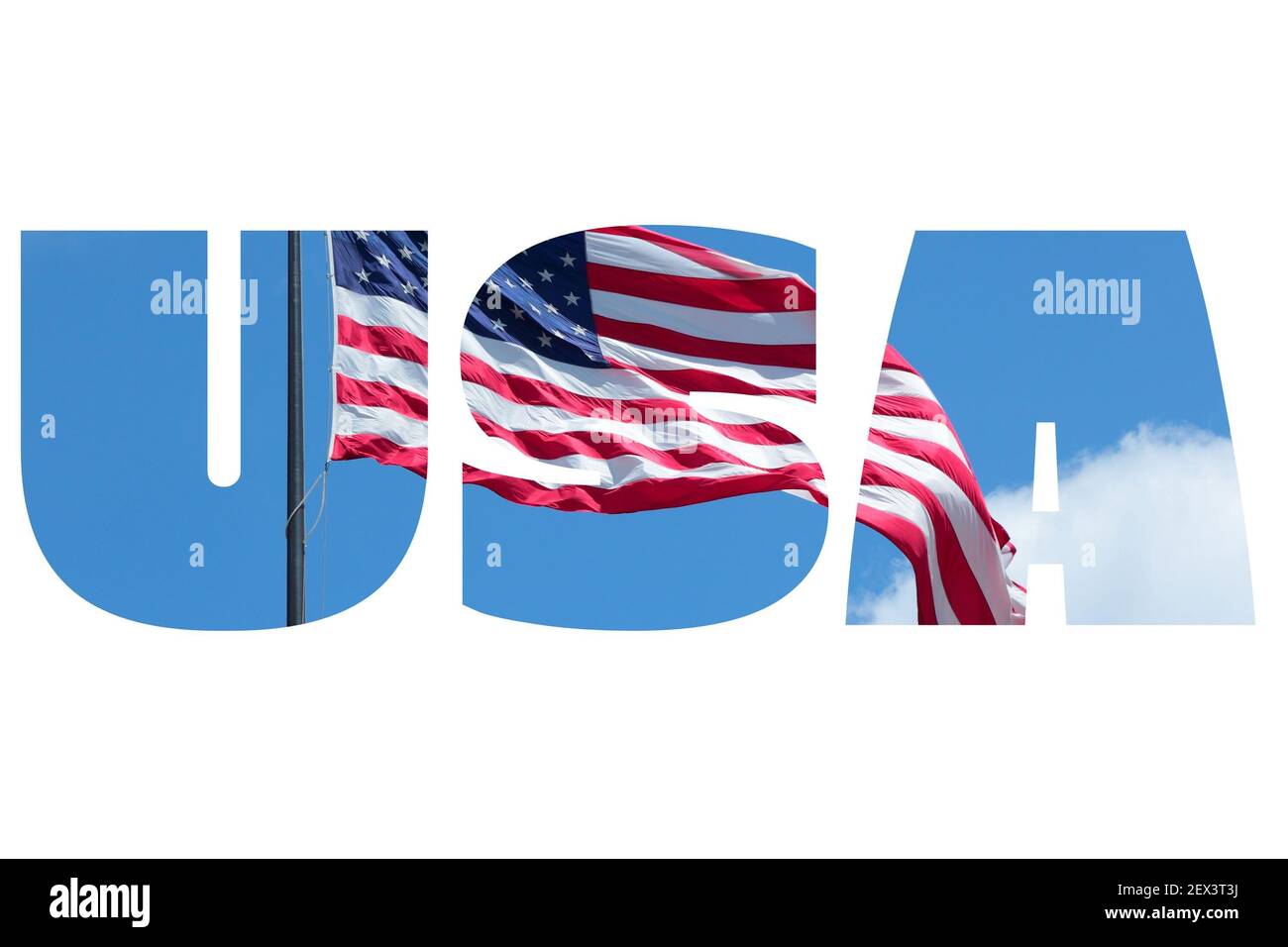 USA sign - United States country name with background photo Stock Photo ...