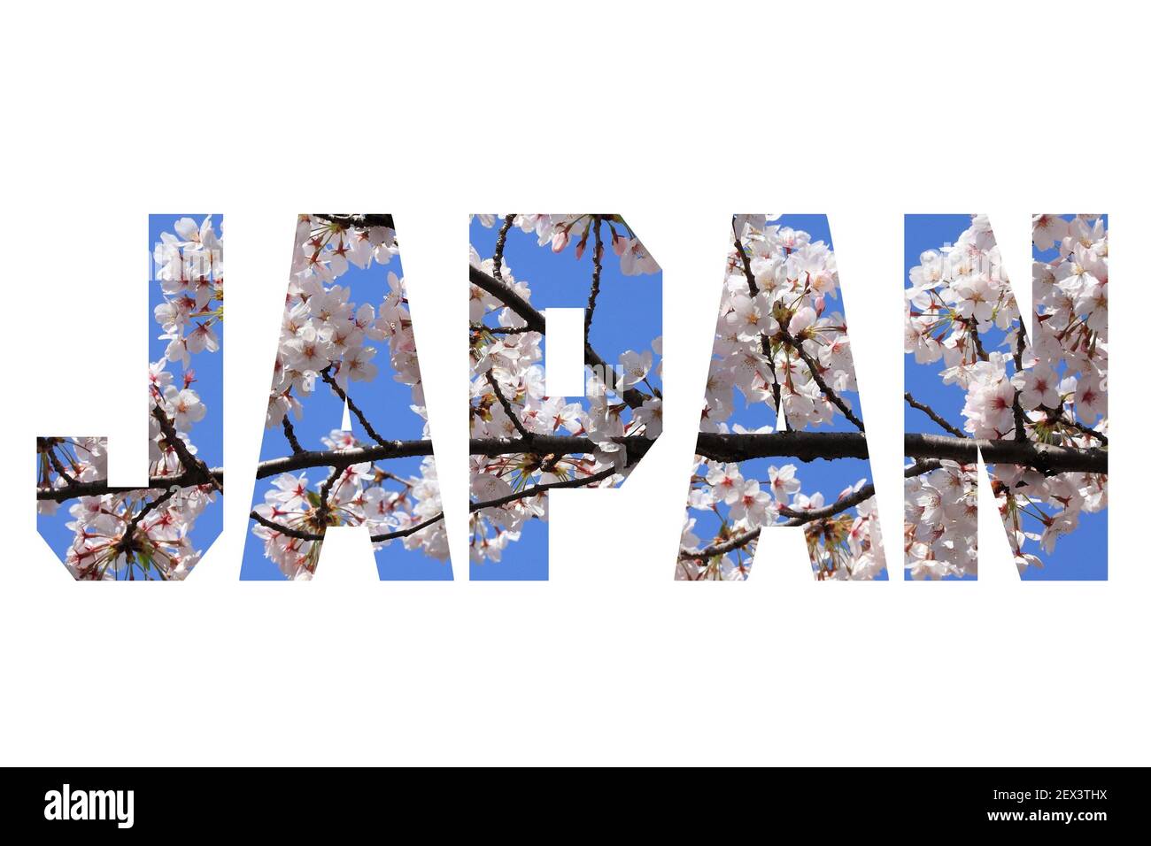 Japan word country name - text sign with photo background Stock Photo ...