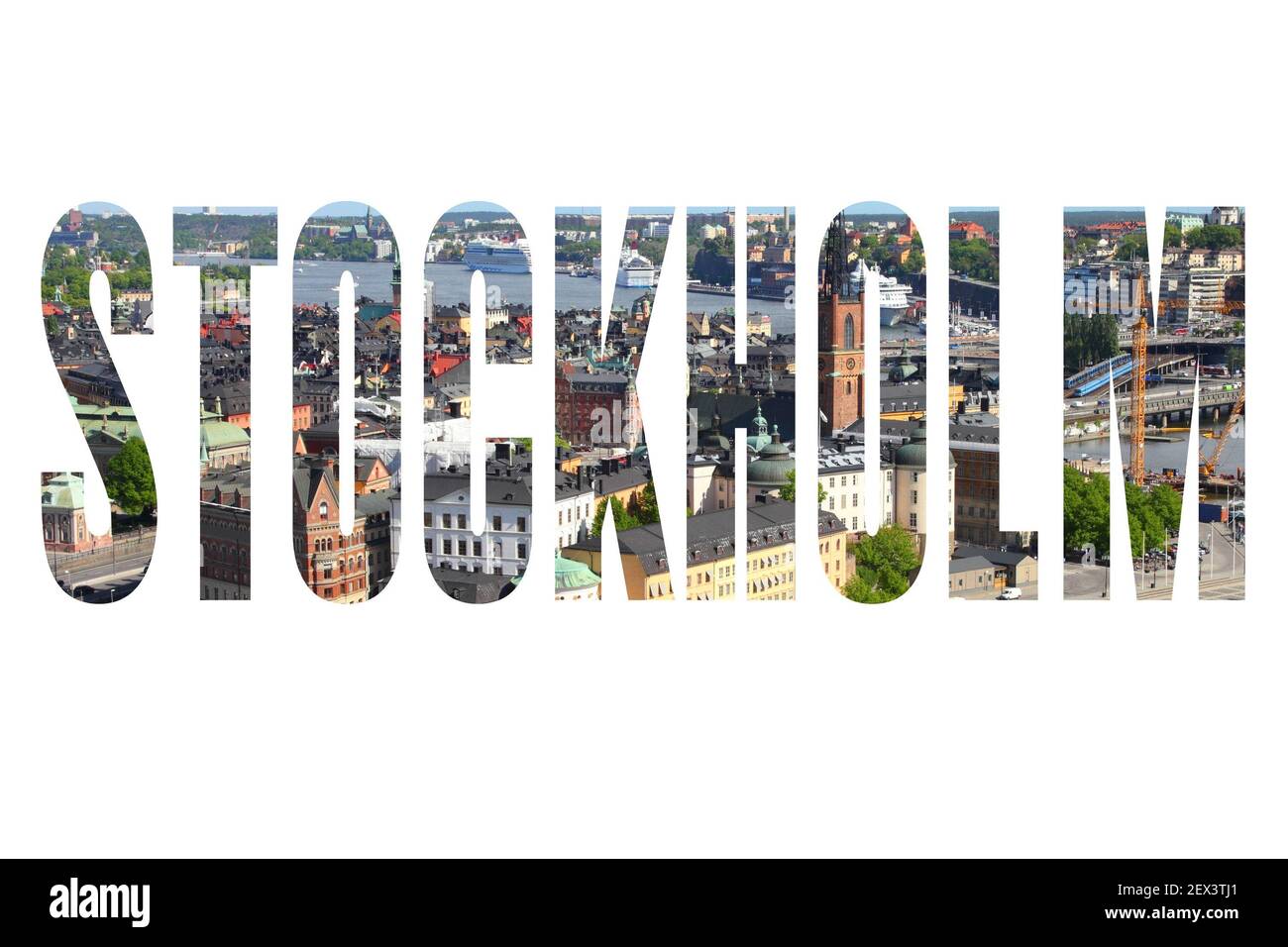 Stockholm, Sweden - word sign. City name text Stock Photo - Alamy