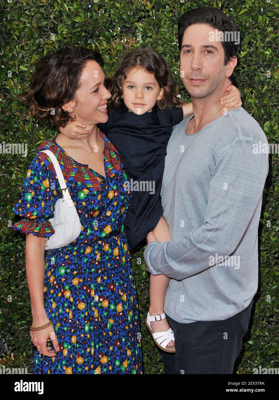 (L-R) Zoe Buckman, Cleo Buckman and David Schwimmer arrives at The John ...